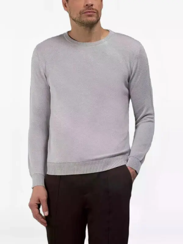 MOORER Orvieto Long-sleeved Sweater - Grey