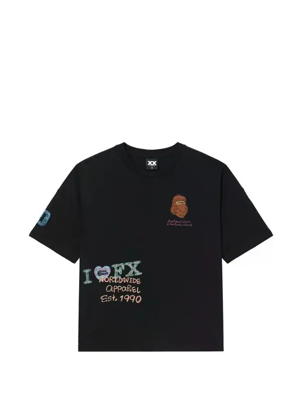 FINGERCROXX Print T-shirt - Black
