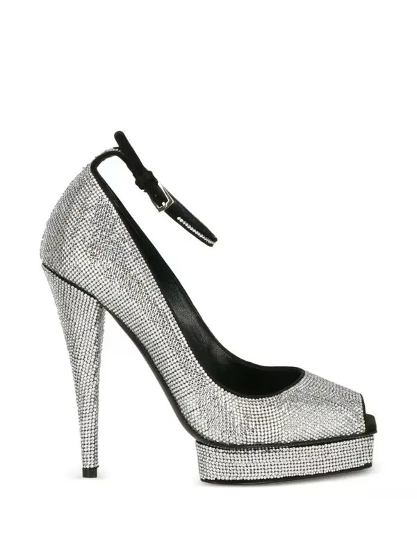 TOM FORD Crystal-embellished Platform Sandals - Silver