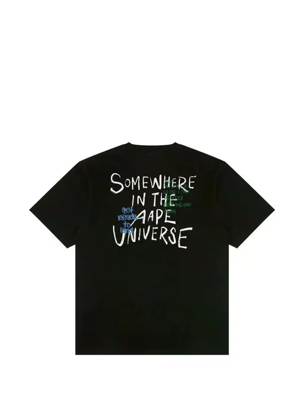 AAPE BY *A BATHING APE Graphic Crewneck T-shirt - Black
