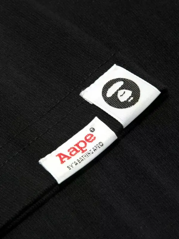 AAPE BY *A BATHING APE Graphic Crewneck T-shirt - Black