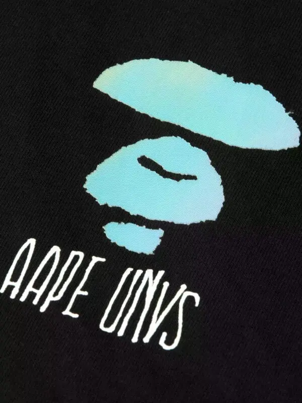 AAPE BY *A BATHING APE Graphic Crewneck T-shirt - Black