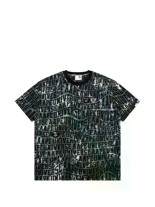 AAPE BY *A BATHING APE Patterned Crewneck T-shirt - Grey