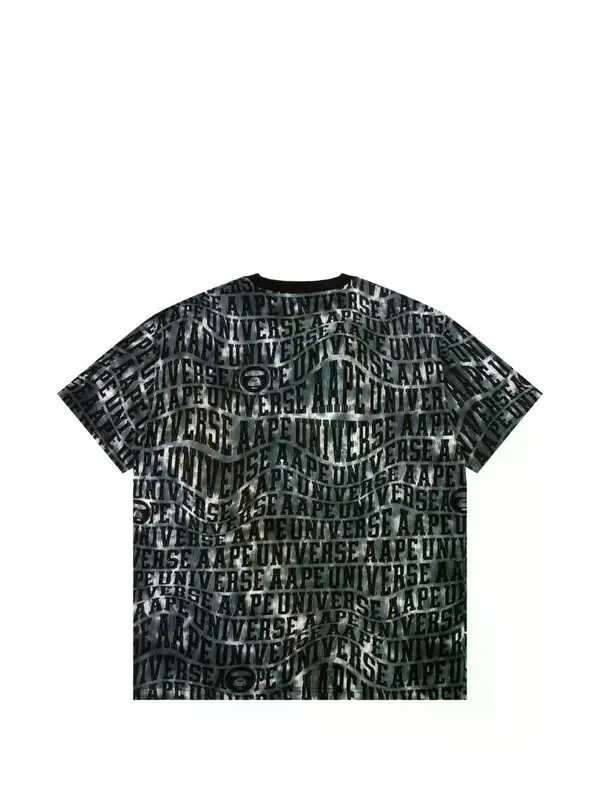 AAPE BY *A BATHING APE Patterned Crewneck T-shirt - Grey