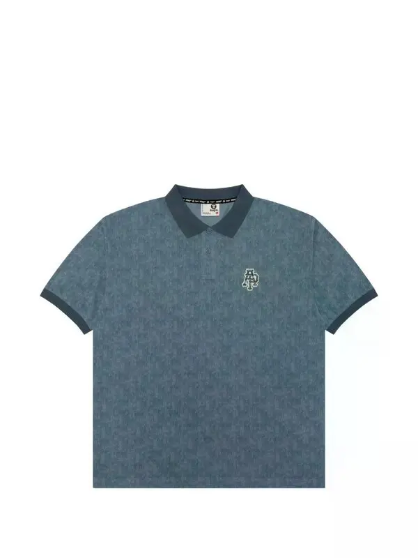 AAPE BY *A BATHING APE Logo-appliqué Polo Shirt - Blue