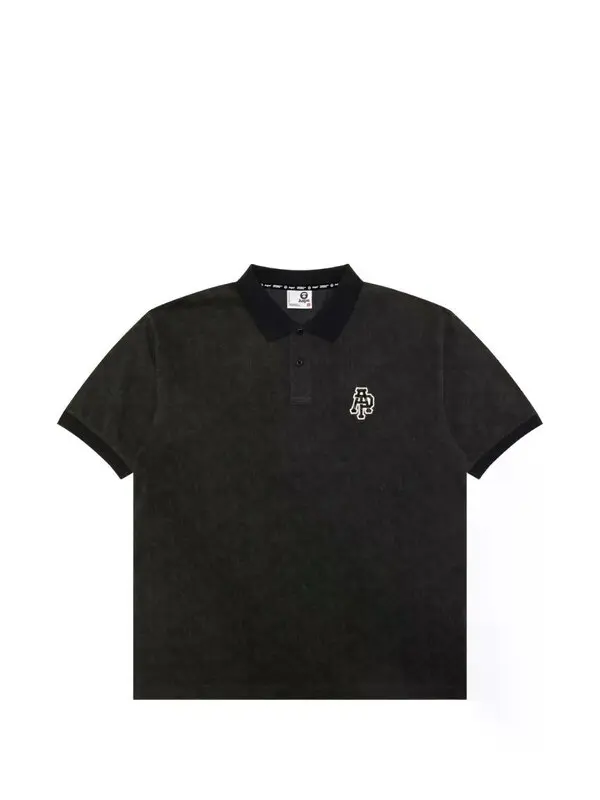 AAPE BY *A BATHING APE Logo-patch Polo Shirt - Grey