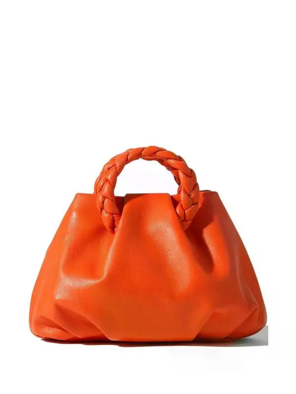 Hereu Bombon Braided-handle Bucket Bag - Orange