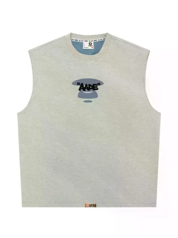 AAPE BY *A BATHING APE Appliqué Sleeveless Vest - Grey