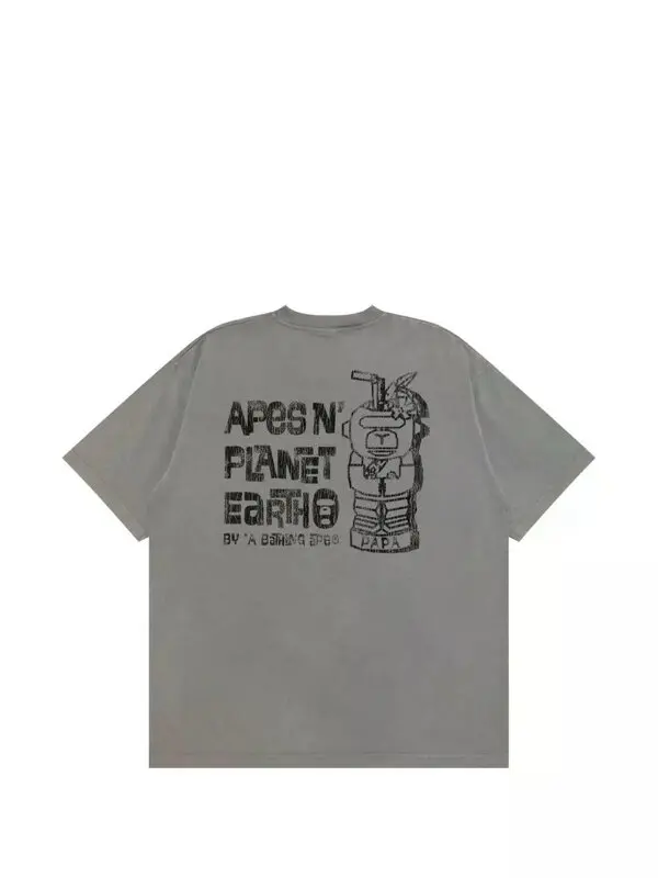 AAPE BY *A BATHING APE Print T-shirt - Grey