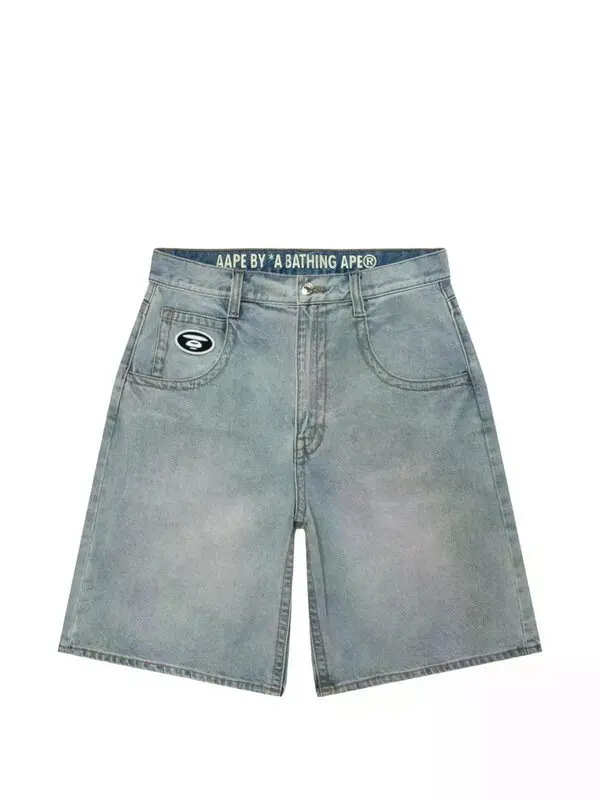 AAPE BY *A BATHING APE Embossed Detail Shorts - Blue