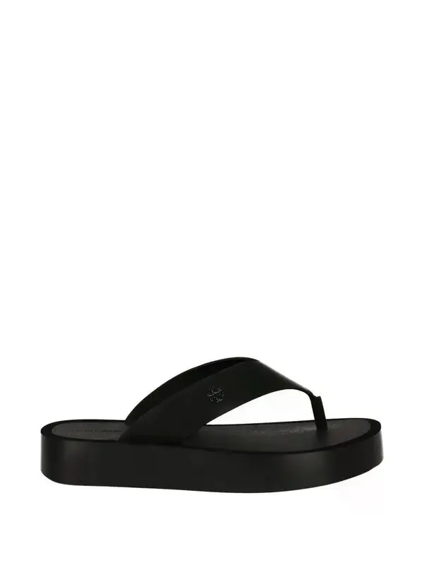 Tory Burch Platform Flip Flops - Black
