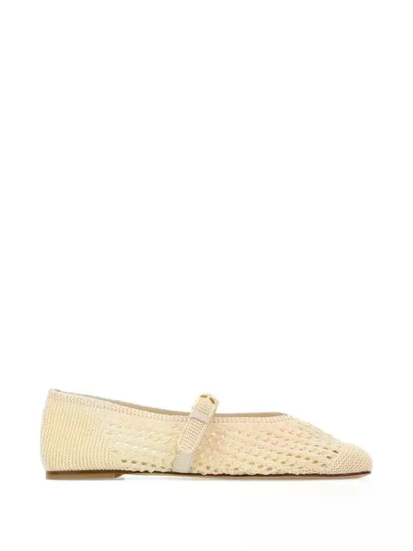 STUART WEITZMAN Leora Crochet Ballet Flats - Yellow