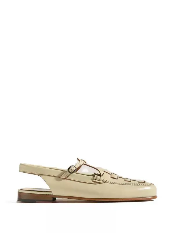Hereu Roqueta Leather Loafers - Neutrals