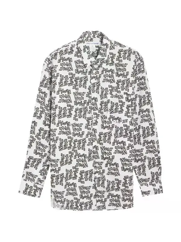 Comme Des Garçons Printed Woven Shirt - White