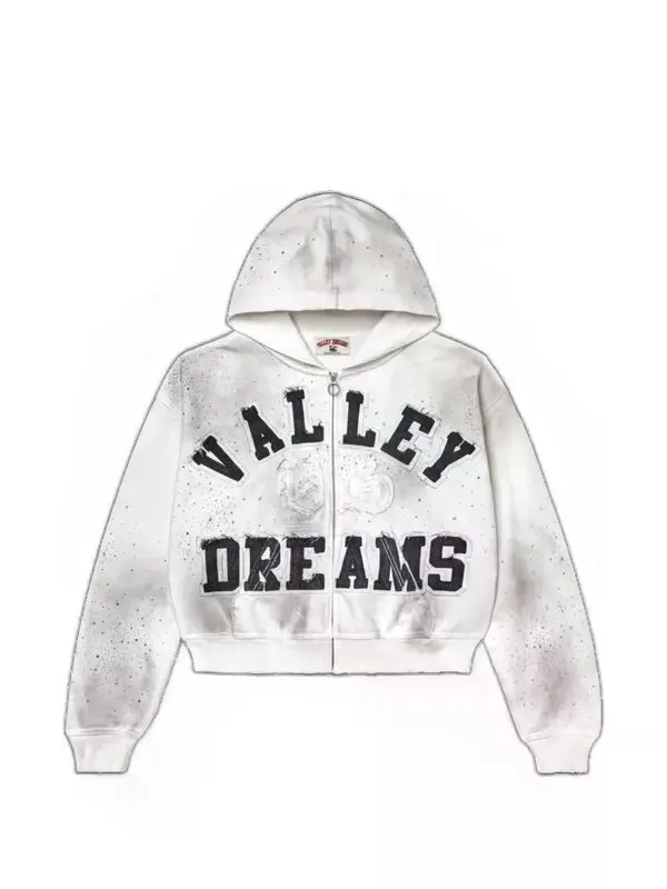 VALE FOREVER Zip-up Embellished Hoodie