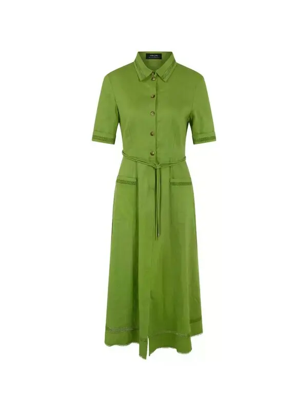 MARCCAIN Short Sleeve Midi Dress - Green