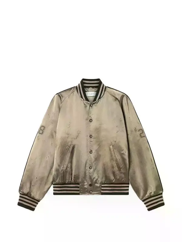 GOLDEN GOOSE Striped Bomber Jacket - Neutrals