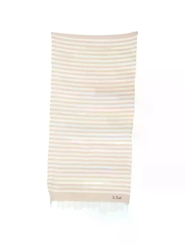 MC2 SAINT BARTH Striped Beach Towel - Neutrals