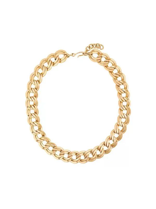 MONET 1980s Double Link Necklace - Gold