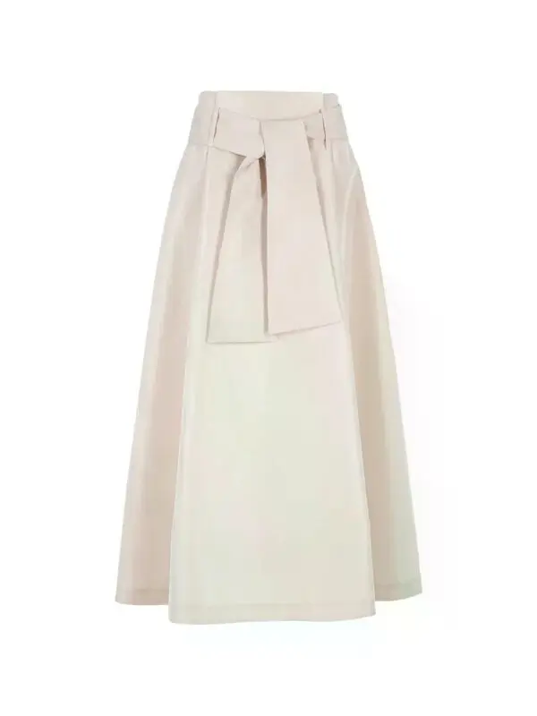 D.exterior Tie Detailed A-line Skirt - Neutrals
