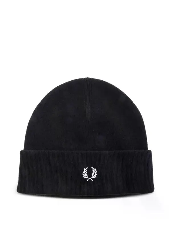Fred Perry Logo-detail Beanie - Black