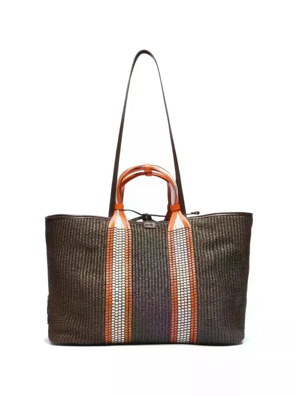Casadei Amalfi Woven Shoulder Bag - Brown