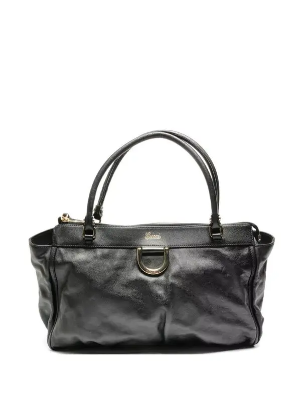 Gucci 2010s Abbey Leather Tote - Black