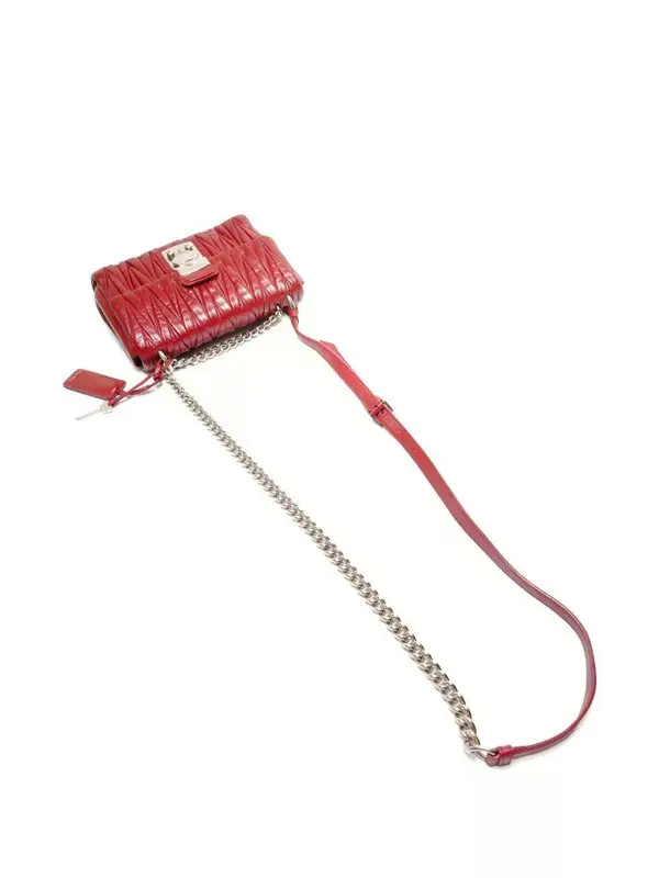 Miu Miu 2015-2020s Matelasse Shoulder Bag - Red