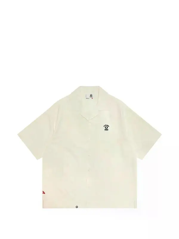 AAPE BY *A BATHING APE Embroidered Short-sleeve Shirt - Neutrals
