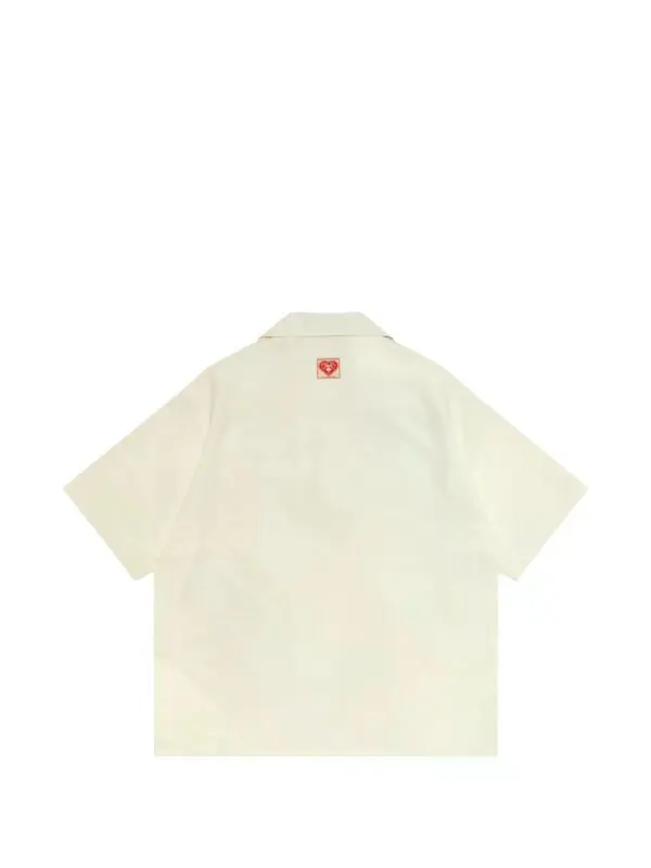 AAPE BY *A BATHING APE Embroidered Short-sleeve Shirt - Neutrals