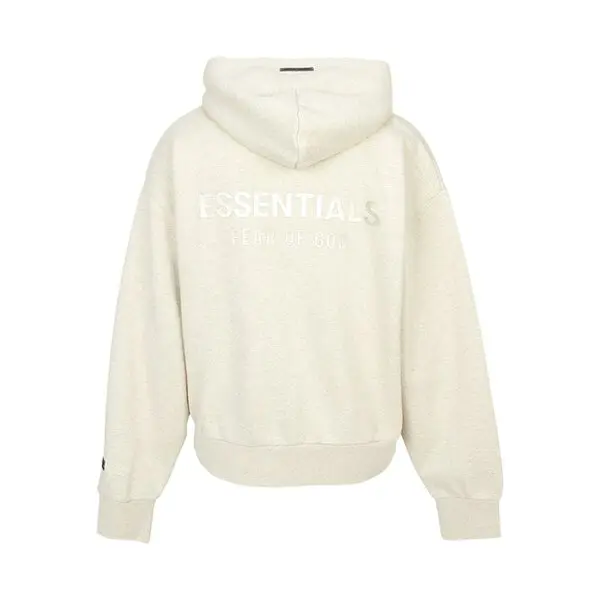 Fear Of God Essentials Fleece Zip Up Sweatshirt - Khaki/beige