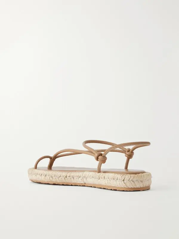GIANVITO ROSSI Leather Espadrille Sandals - Brown