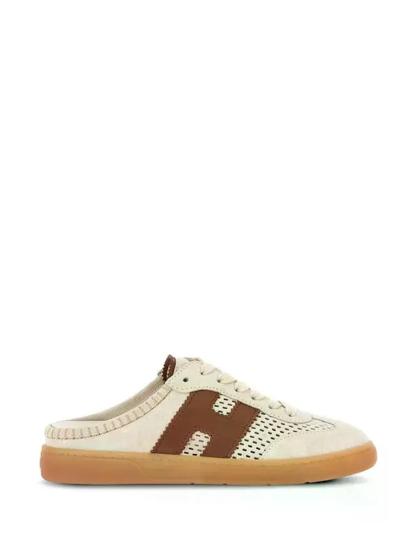 Hogan Perforated Sneaker Mules - Neutrals