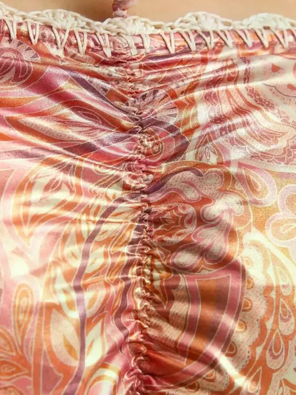 DEL MAAR Paisley-print Bikini Bottoms - Pink