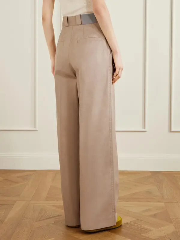 Balenciaga Pleated Wide-leg Cotton Pants