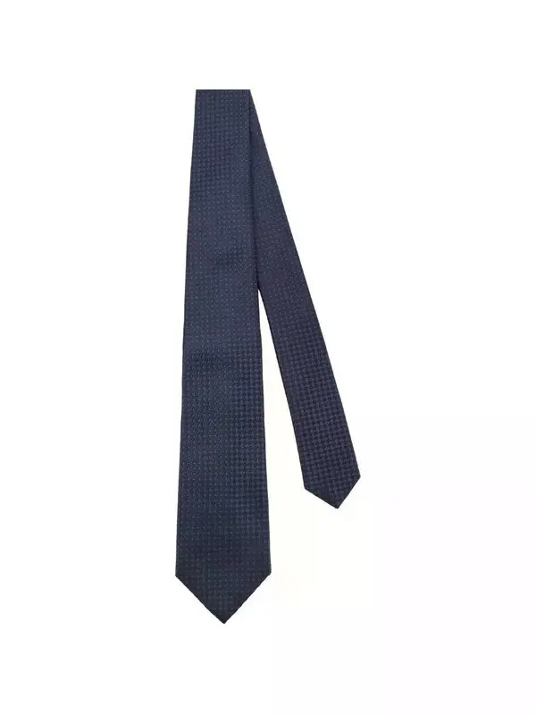 Kiton Patterned Neck Tie - Blue