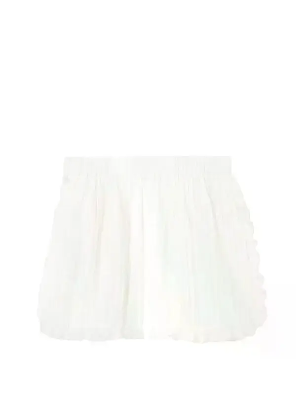 Claudie Pierlot Lace-trim Pleated Shorts - White