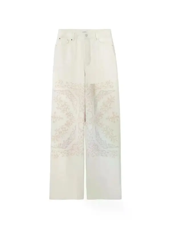 Claudie Pierlot Embroidered Wide-leg Jeans