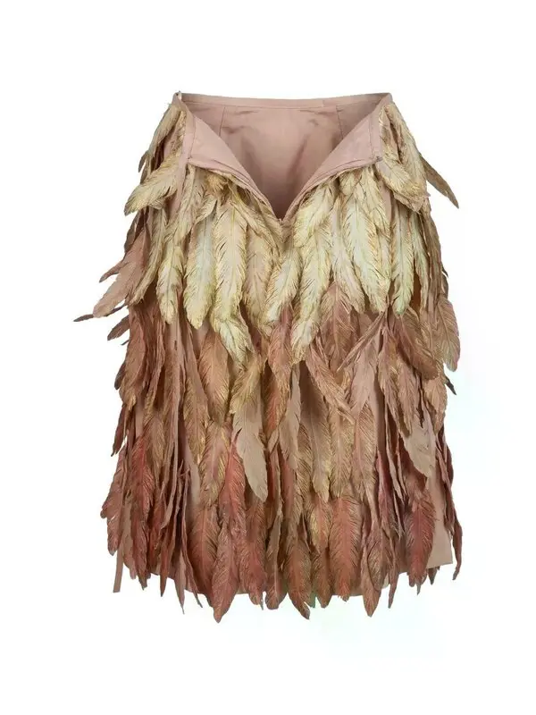 Valentino Garavani Skirt With Feather Detailing
