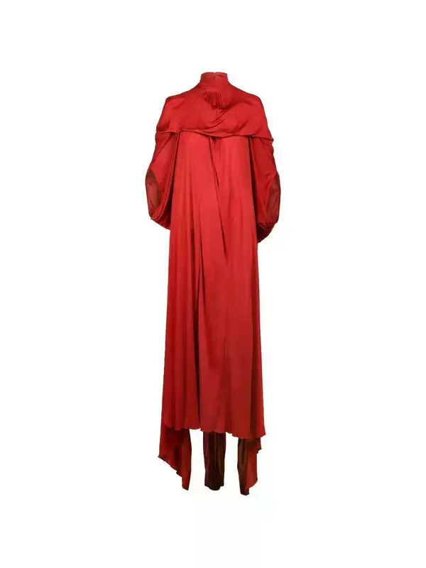 Valentino Garavani High-neck Draped Maxi Dress - Red