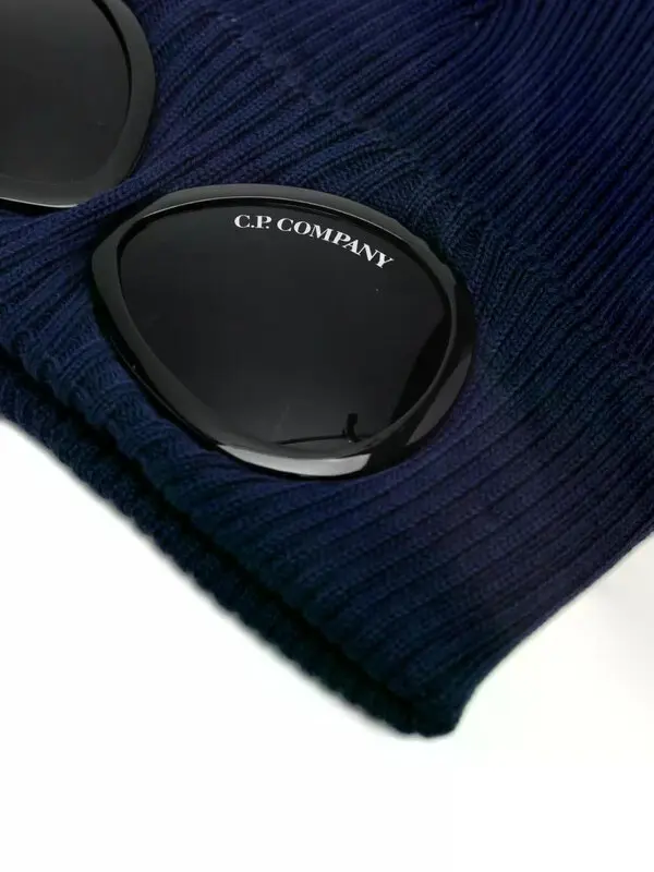 C.P. COMPANY Cotton Goggle Beanie - Blue