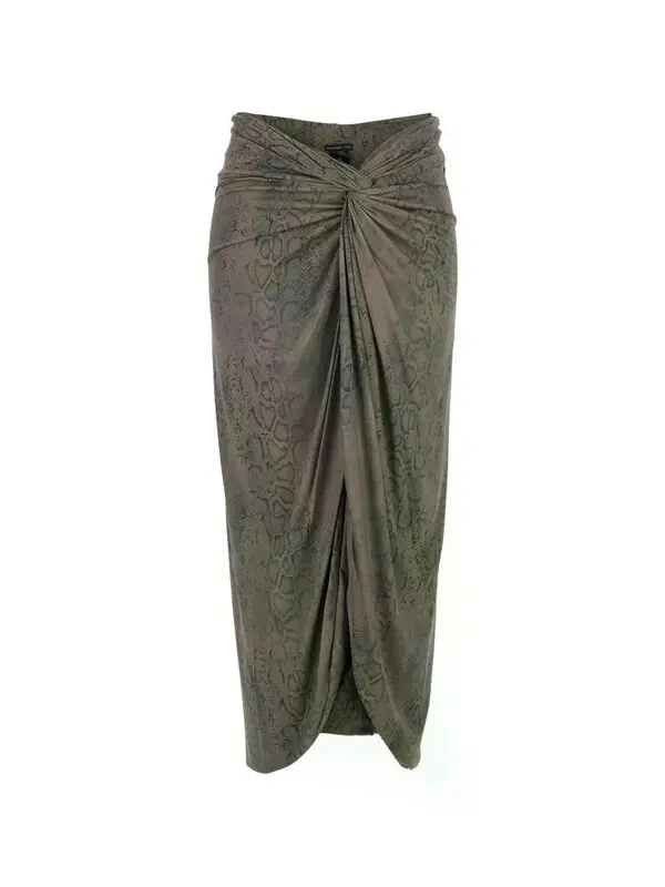 Federica Tosi Printed Knot Skirt - Brown