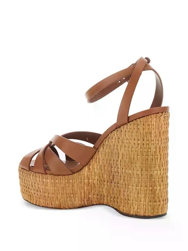 AQUAZZURA Copacabana Woven Wedge-heel Sandals