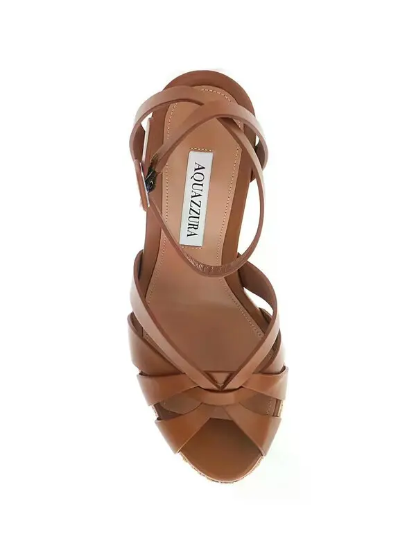 AQUAZZURA Copacabana Woven Wedge-heel Sandals