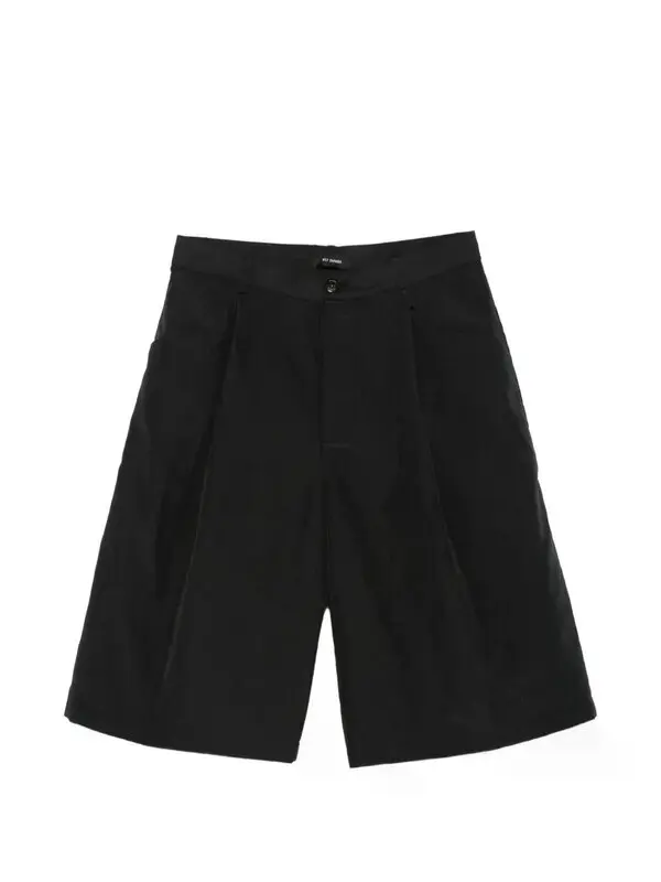 WILLY CHAVARRIA Pleated Bermuda Shorts - Black