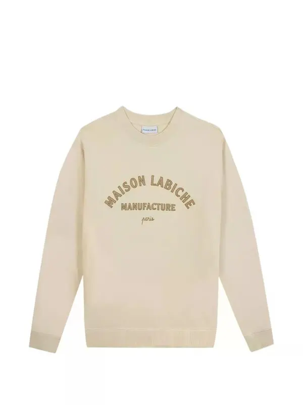Maison Labiche Logo-embroidered Sweatshirt - Neutrals