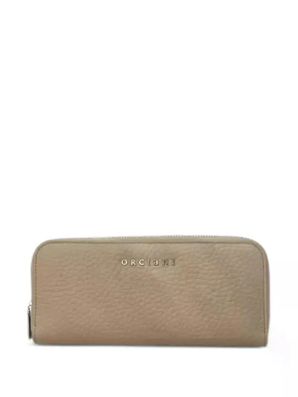 Orciani Zip-arond Calf Leather Wallet - Neutrals