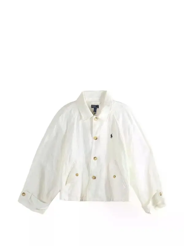 Polo Ralph Lauren Linen Button Jacket - White