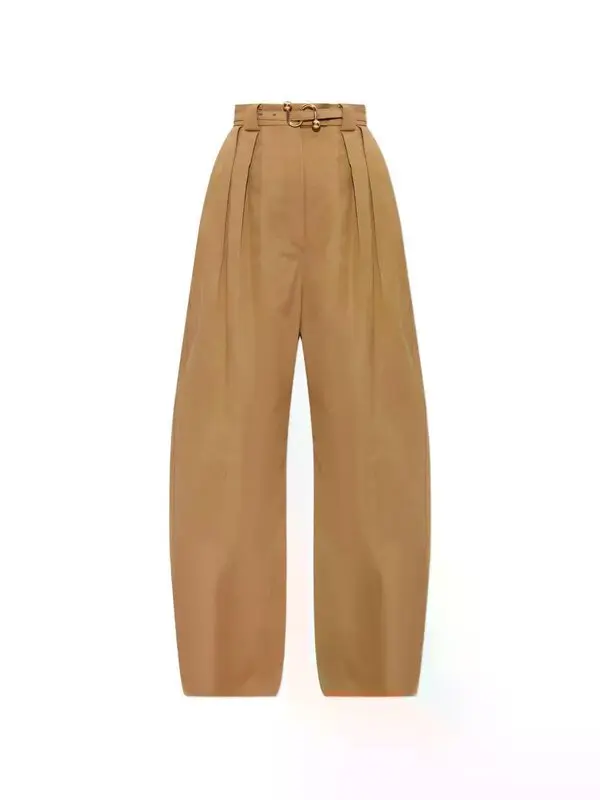 Sportmax Pleated Belted Trousers - Neutrals