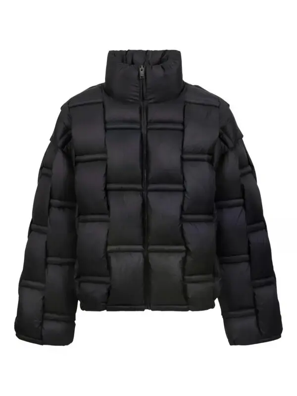 RAXXY Geometric-effect Padded Jacket - Black